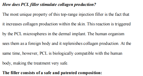 PCL Dermal Filler Promote Collagen Production Filling Wrinkles